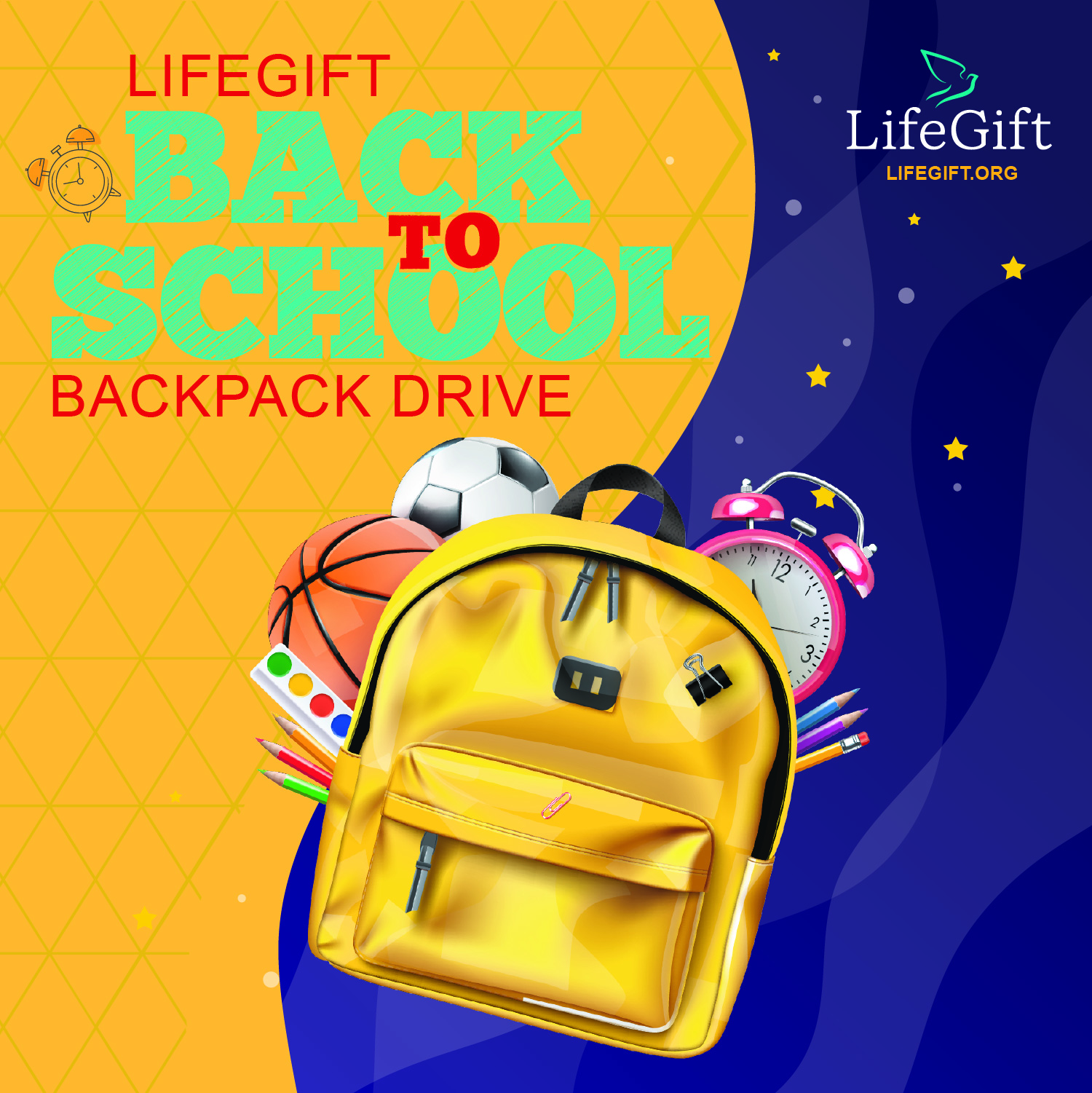 LifeGift Launches Backpack Drive to Support Local Students – LifeGift